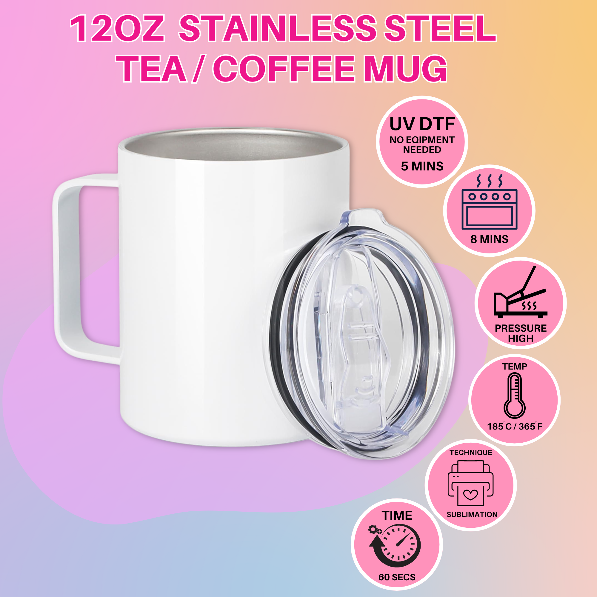 12 oz TEA MUG (SUBLIMATION BLANK) – Reivaj Design Essentials